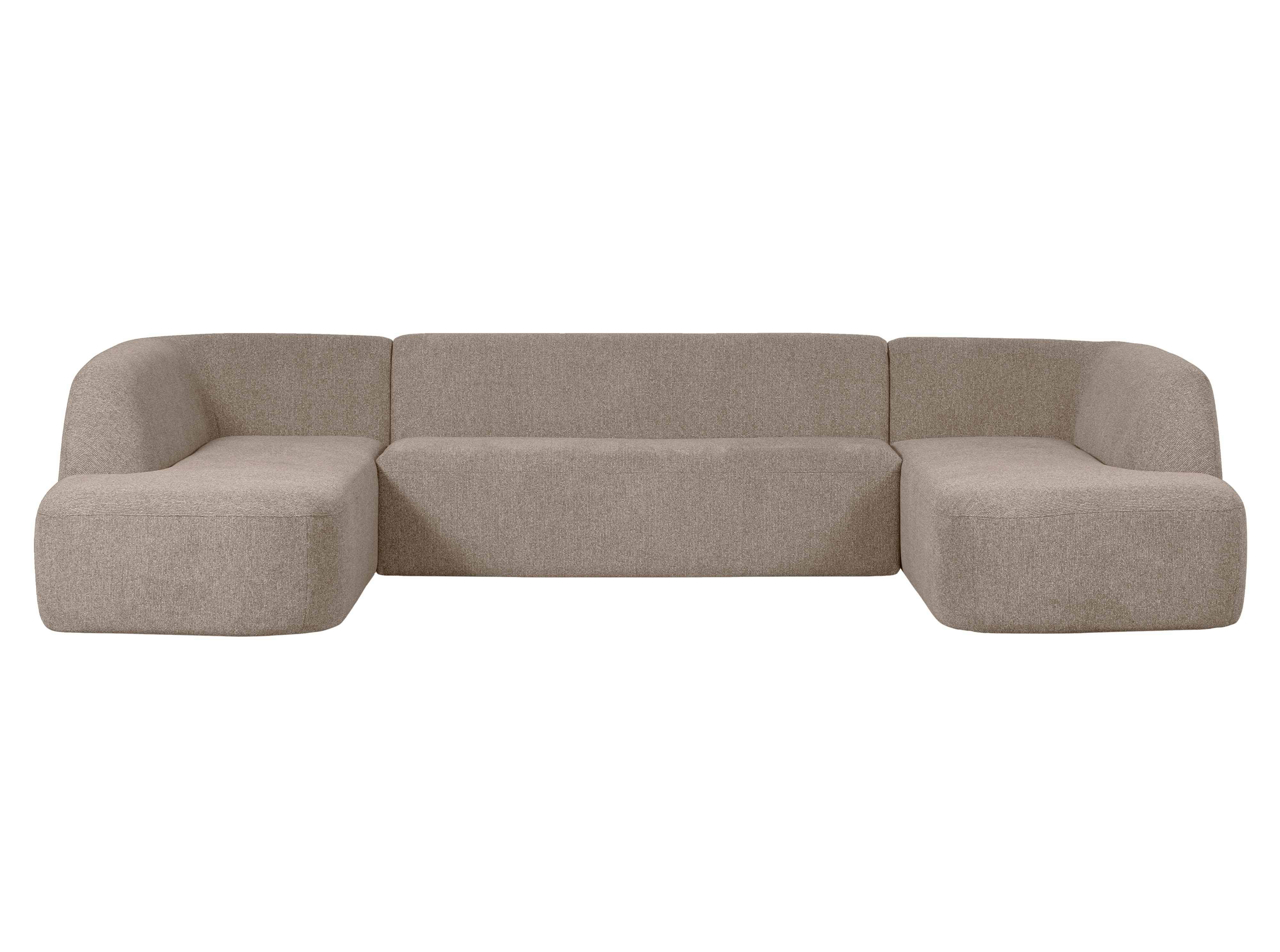 SOFA SLOPING U-SHAPE NATURAL MELANGE