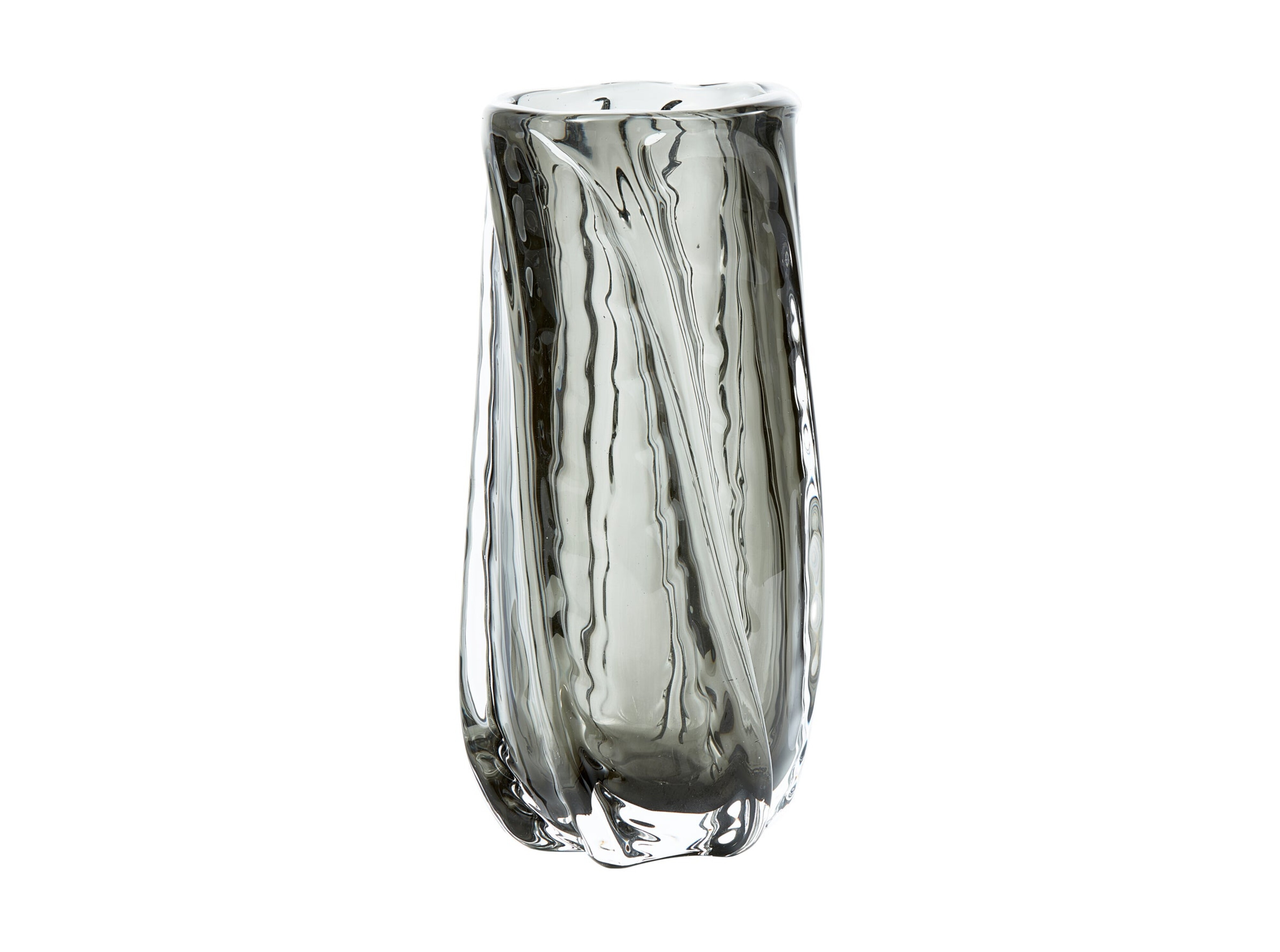 VAZA PARAGON GLASS ANTHRACITE 27 CM